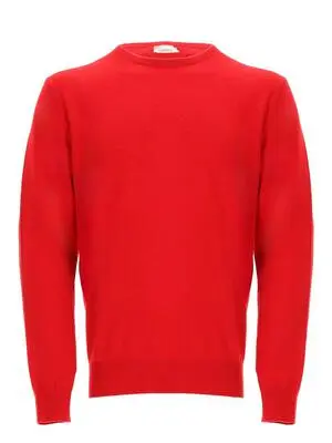 LANEUS Crew Neck Sweater - Red