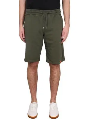 Aspesi Bermuda Shorts With Elastic Waistband - Green