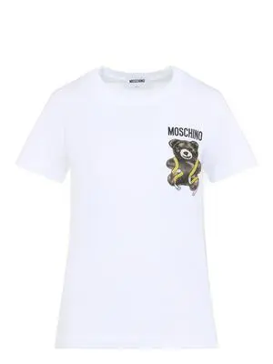 Moschino Teddy Bear Graphic Cotton T-shirt - White