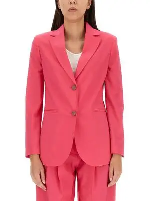 ALYSI Single-breasted Wool Blend Jacket - Fuchsia