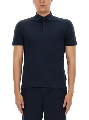 Aspesi Short Sleeve Polo Shirt - Blue