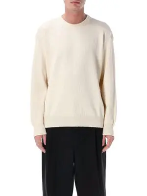 ROBERTO COLLINA Irregular Textured Crewneck Sweater - Beige