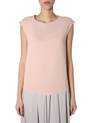 Fabiana Filippi Desert" Top With Sequin Embellishments - Powder