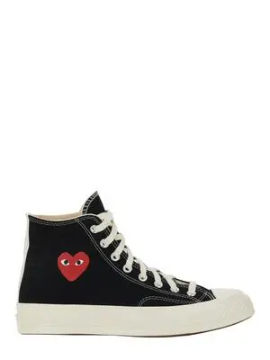 CONVERSE X COMME DES GARONS PLAY High Top Logo Sneakers - Black