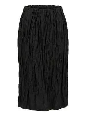 TOTEME Wrinkled Cotton Blend Mini Skirt - Dark Green