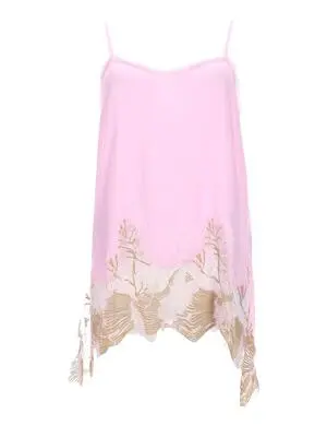 Fabiana Filippi Lace Trimmed Silk Blend Camisole - Pink