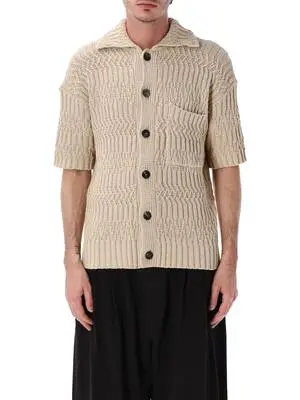 ROBERTO COLLINA Short Sleeves Cardigan - Beige