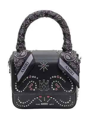 Amiri Mini Studded Handbag - Black