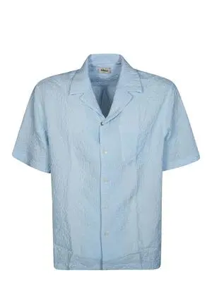 Altea Hadley Seersucker Cotton Shirt - Azzurro