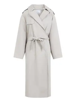 THE FRANKIE SHOP Riva Cotton Trench Jacket - Nude & Neutrals