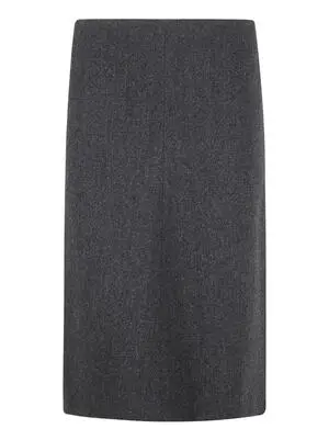 TOTEME Elegant Twill Mini Skirt - Charcoal Melange