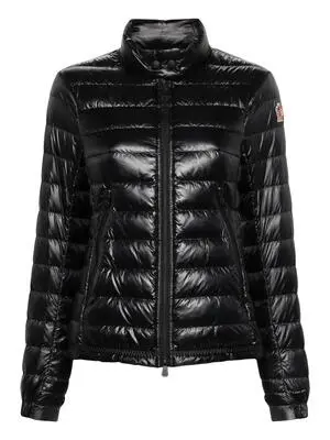 Moncler Packable Nylon Down Jacket With Stand-up Collar - Black