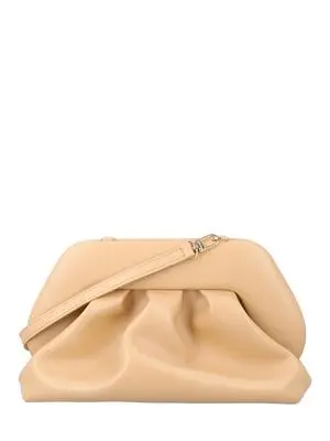 THE MOIRÈ Bios Medium Vegan Clutch Bag With Shoulder Strap - Sand