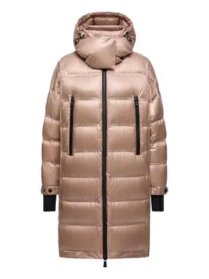 Moncler Hooded Water-resistant Down Coat - Pink