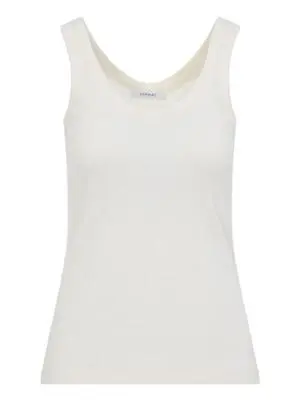 LEMAIRE Ribbed Cotton Tank Top - Nude & Neutrals