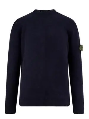 Stone Island Ribbed High Neck Sweater - Navyblue