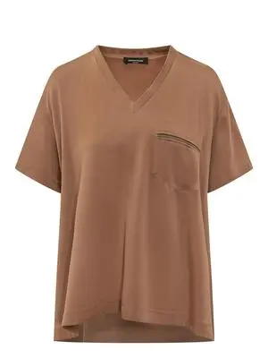 Fabiana Filippi V-neck Pocket Top - Vimini
