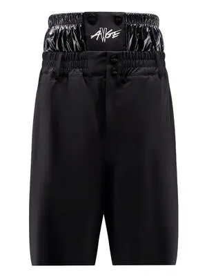 Moncler High-waisted Shorts - Black