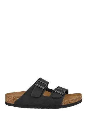 BIRKENSTOCK BIRKENSTOCK Buckled Suede Comfort Sandals Black