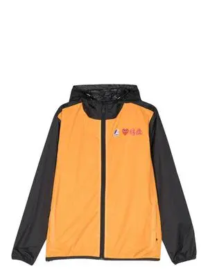 Play Comme Des Garcon Zip Up Hooded Jacket - Orangblack