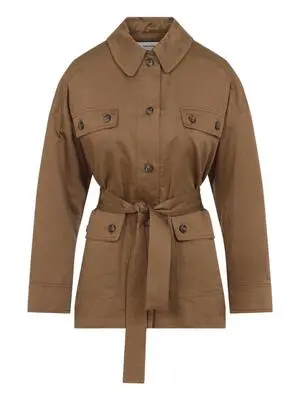 YVES SALOMON YVES SALOMON Essential Belted Shirt Jacket