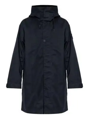 Stone Island Long Hooded Jacket - Navyblue