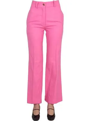 PATOU Flared Leg Cotton Pants - Pink