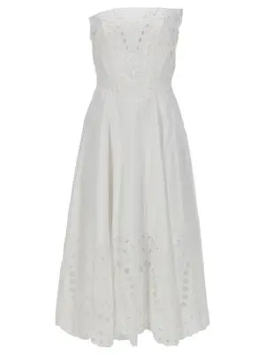 Charo Ruiz Ibiza Embroidered Cotton-blend Mini Dress - White