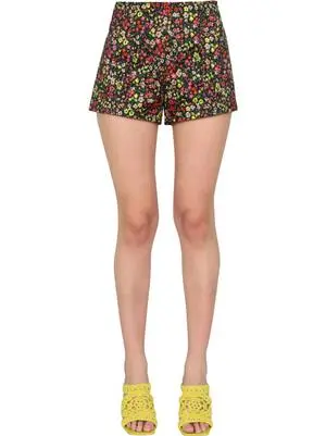 Philosophy Di Lorenzo Serafini Philosophy Di Lorenzo Serafini Floral Print Cotton Mini Shorts Multicolour