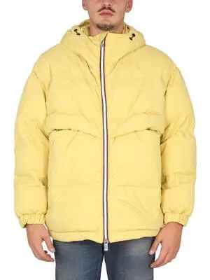 K-WAY High Neck Zip-up Puffer Jacket - Yellow