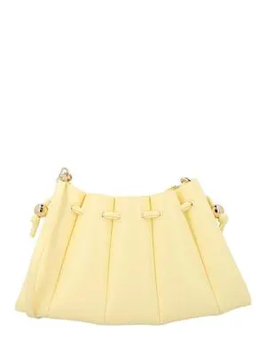 THEMOIRE Tia Vegan Fabric Shell Clutch - Yellow