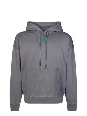 44 LABEL GROUP Graphic Print Hoodie - Grigio