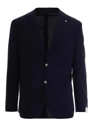 L.B.M. 1911 Single-breasted Tailored Blazer - Blu