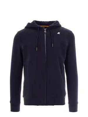 K-WAY K-WAY Active Zip-Up Hoodie With Drawstring Hood Blue Depth