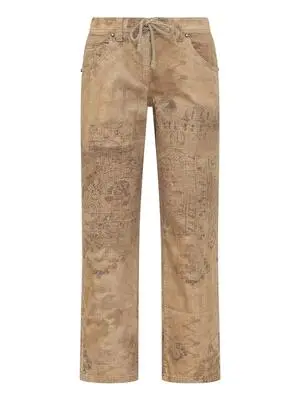 Isabel Marant Étoile Printed Drawstring Waist Trousers - Desert