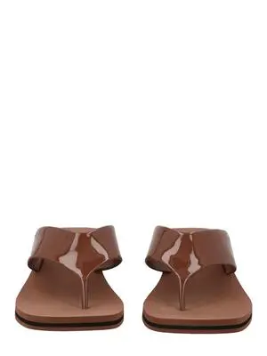 Chloé Thong Sandals With Sculptural Strap And Low Heel - Brown