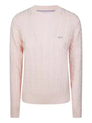 SUN 68 Mini Cable Knit Sweater - Rosa