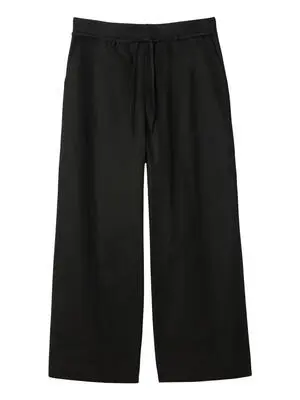Jacquemus Cotton Trousers With Drawstring Waist - Black