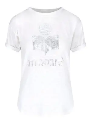 MARANT ETOILE Koldi T-shirt With Necklace Detail - White