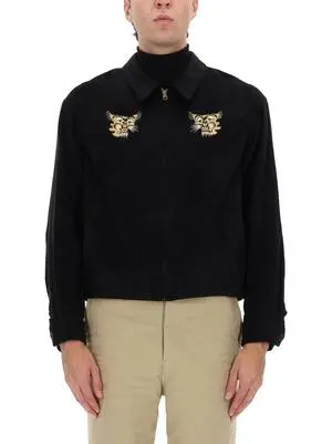 Visvim Norad Blouson Jacket With Embroidered Detail - Black