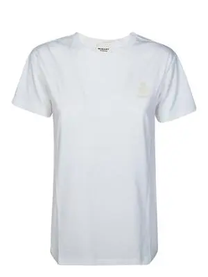Isabel Marant Étoile ETOILE ISABEL MARANT Short Sleeve Crewneck T-Shirt Bianco