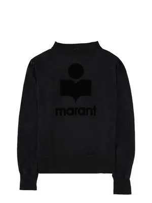 MARANT ETOILE Logo Graphic Crewneck Sweatshirt - Black