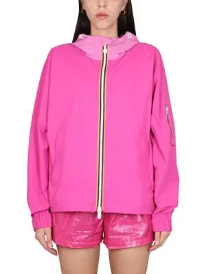 K-WAY Le Vrai 4.0 Claude Warm Hooded Jacket - Fuchsia