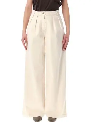 SESSUN High-waisted Wide-leg Cotton Jeans - Fleur De Sal