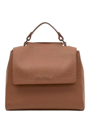 Orciani Mini Soft Handbag With Artistic Design - Cocoa