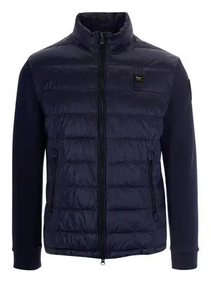 BLAUER. Quilted Zip-up Jacket - Blu