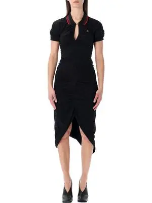 VIVIENNE WESTWOOD Cotton Polo Dress - Black
