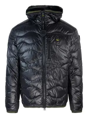 BLAUER. Hooded Quilted Zip-up Puffer Jacket - Nero