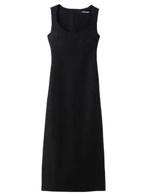 Jacquemus Linen & Viscose Blend Tablier Dress - Black