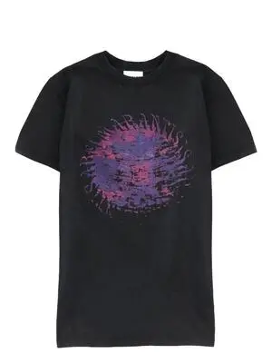 MARANT ETOILE Graphic Cotton Crewneck T-shirt - Charcoal
